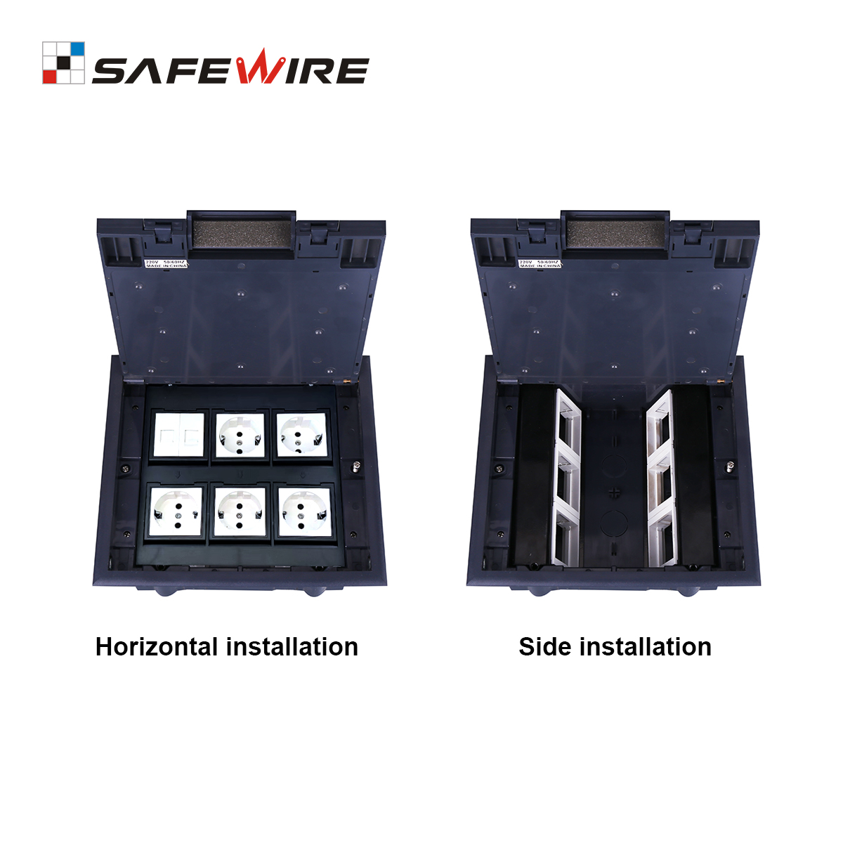 Safewire HTD-627 Raised screed concrete carpet floor boxes floor socket ...